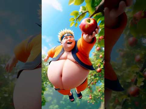 Naruto, Goku & Luffy's Hilarious Apple Battle! 🍏🤣 #shorts #naruto #anime #goku