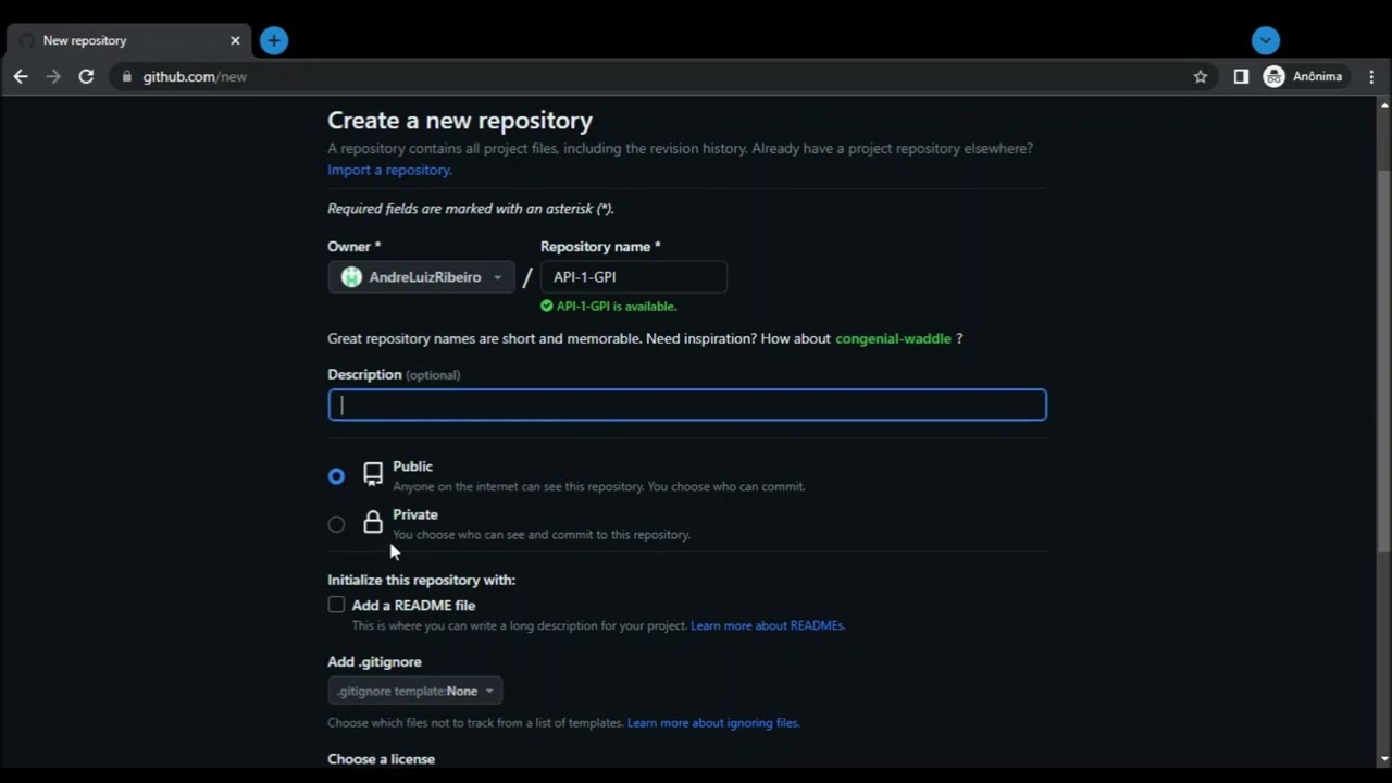 Como criar um repositório no github