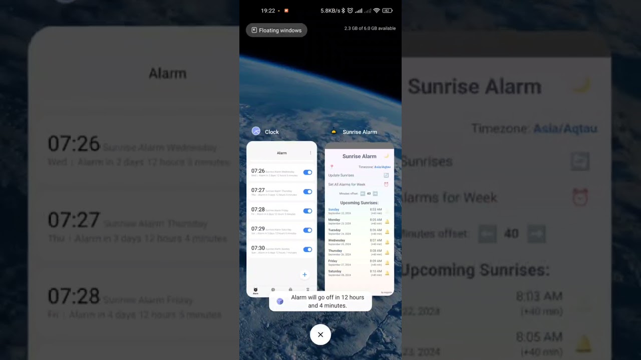 Sunrise Alarm App: Overview
