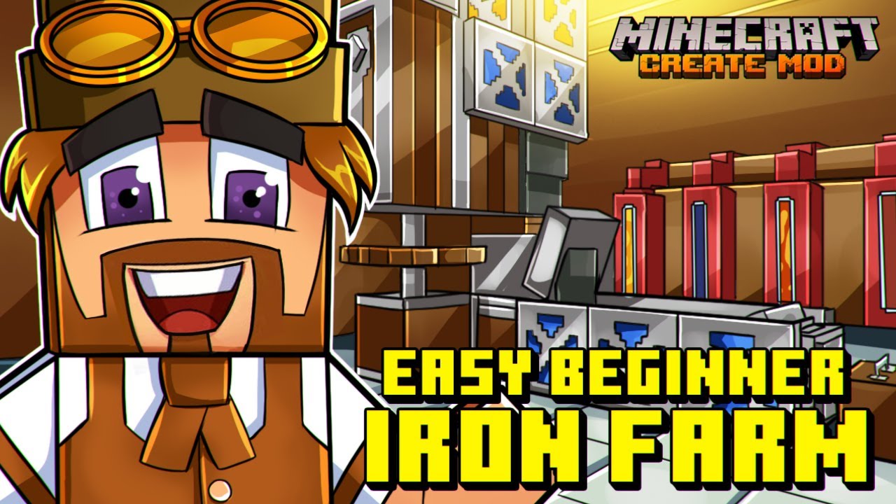 Beginner Iron Farm - No Brass - Create Mod 5.1 - Minecraft 1.20.1
