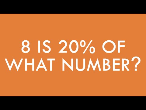8 is 20% of what number ?