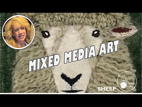SHEEP - Mixed Media Art
