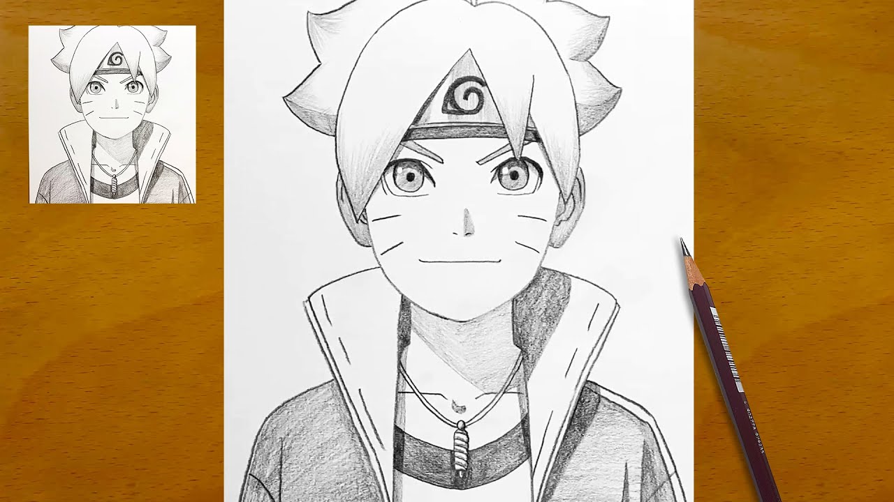 How to draw Boruto Uzumaki step by step || Boruto drawing || Easy anime sketch