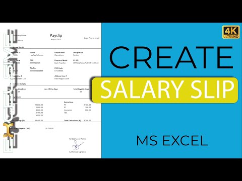 Creating a Salary Slip / Payslip in Excel | Step-by-Step Payroll Tutorial