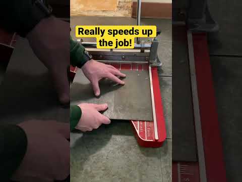 Perfect cuts every time! Robert’s Tile Cutter! #worldssmallestviolin #shorts #construction