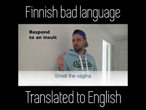 Finnish bad language translated to english