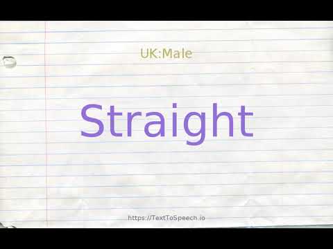 How to pronounce straight