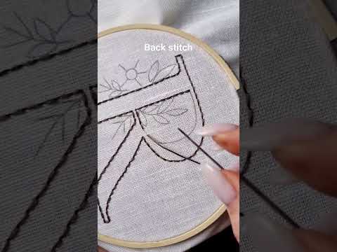 Back stitch Letter embroidery #stitch #art #embroidery #handembroidery #handmade #embroiderydesign