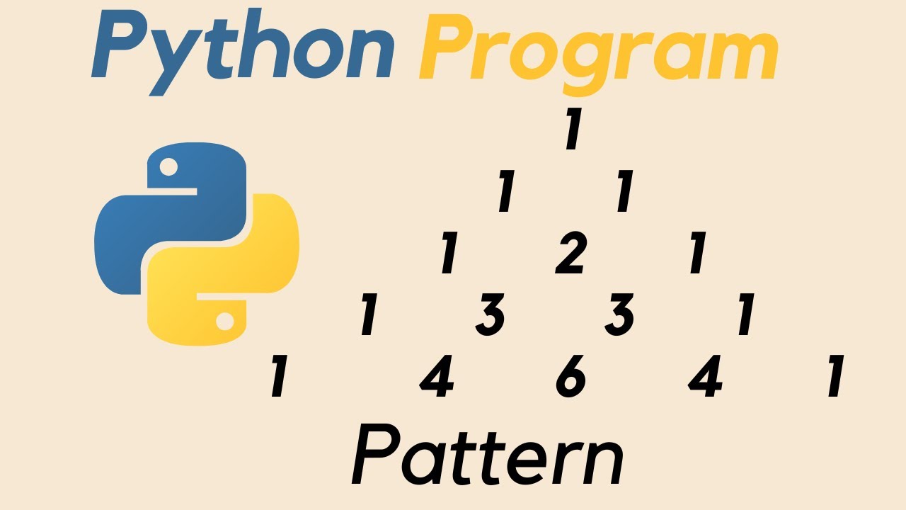 Program to Print Pascal’s Triangle Without using a Function || Python Program