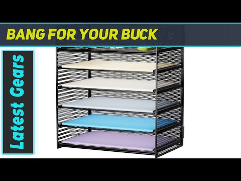 Marbrasse 6 Tier Paper Organizer - Best Desk File Organizer for Home Office