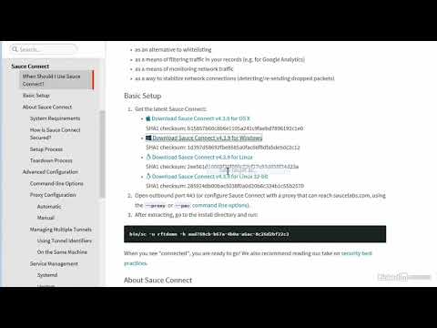 Installing the Sauce Connect utility Robot Framework Test Automation Sauce Labs