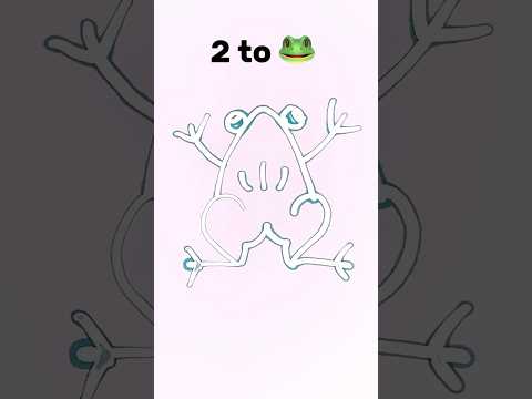 Draw 2 to Frog 🐸 easy drawing step by step ideas for kids #easydrawing #kids #frog #stepbystep