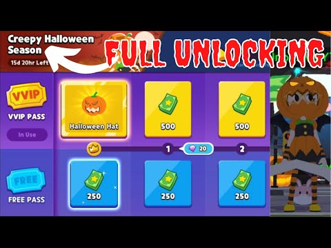 Play Together Halloween Creepy Season Pass Full Unlocking || Play Together App Safe Game ||Unbox Joy