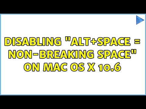 Disabling "Alt+Space = Non-breaking space" on Mac OS X 10.6