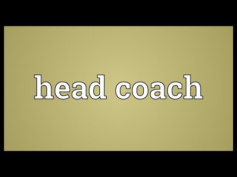 Head coach Meaning