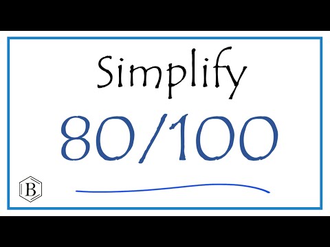 How to Simplify the Fraction 80/100
