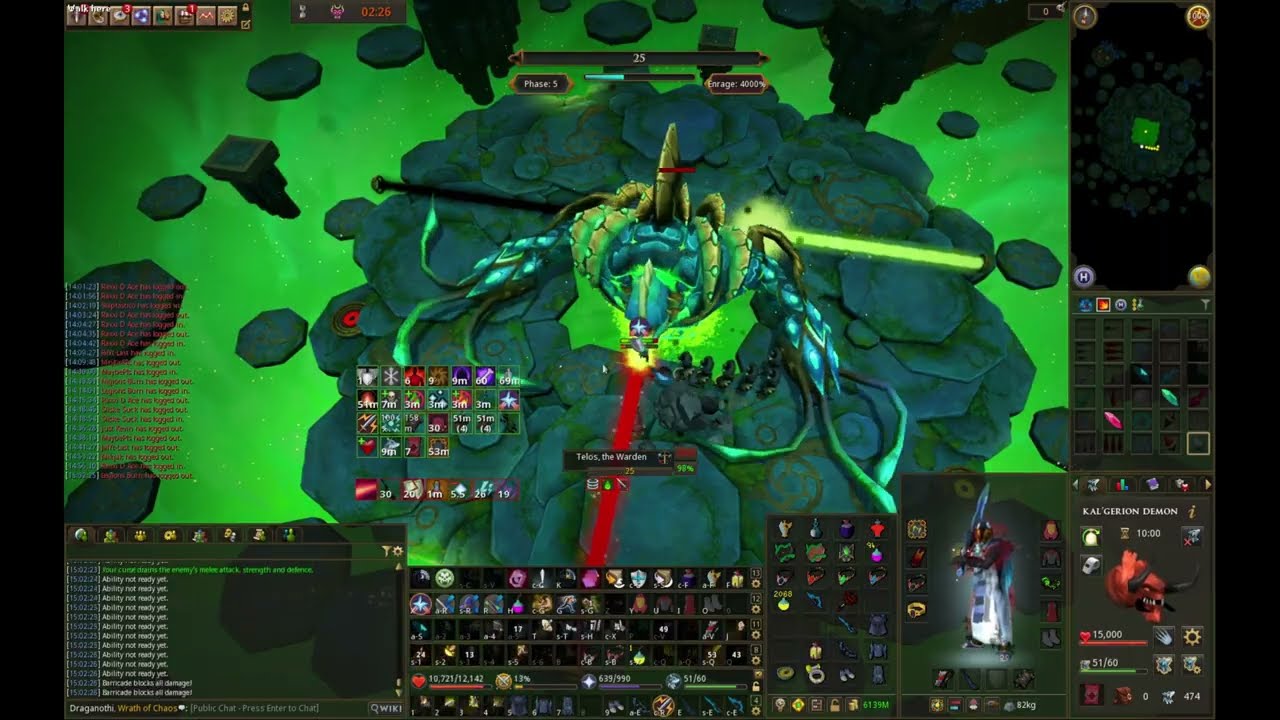 Telos 2:27 GM time - Melee / Range