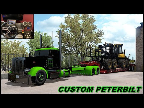 TAKING SLAMMED PETERBILT OFFROAD? (COPS DIDNTLIKE IT) - ATS MODS - LOGITECH G29 - RIG SIMULATOR