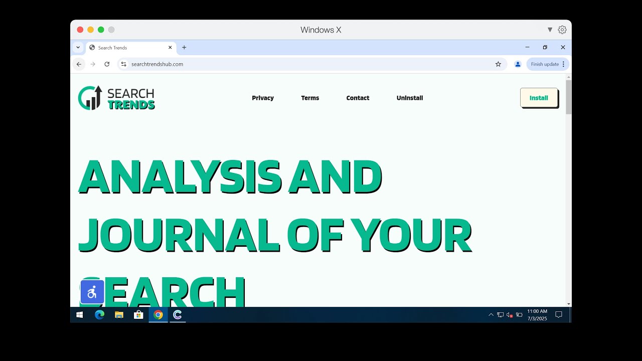 Searchingtrends.com redirect virus removal instructions.