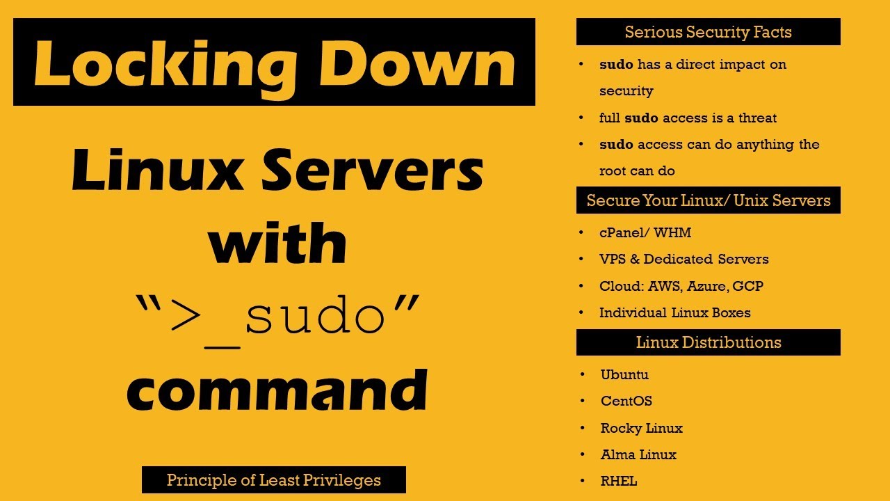 Locking Down Linux Servers with “sudo” command | the principle of least privilege