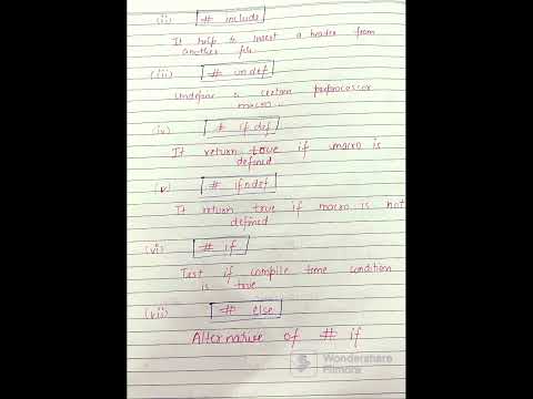 Preprocessor in c | NOTES 📝 |
