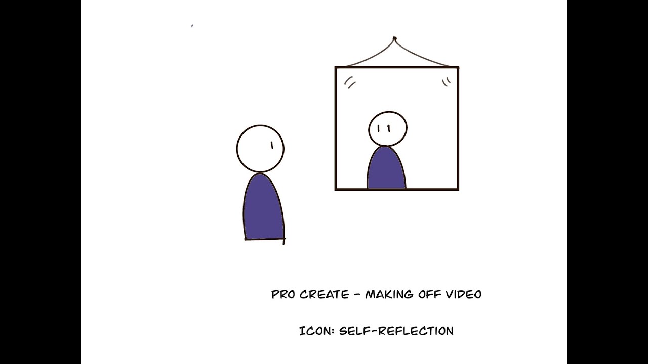 Procreate Making Off video: Self Reflection Icon