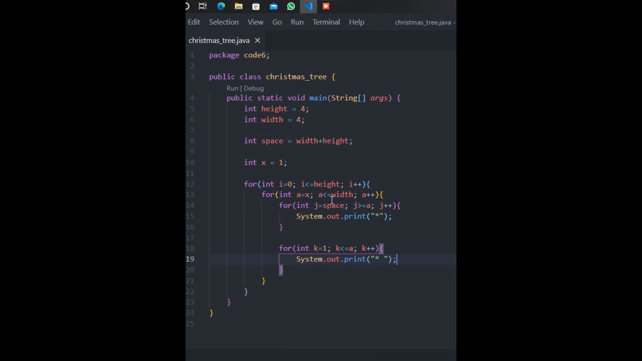 Print the Star Pattern in #java programming | Christmas TreeStar Pattern in Java #sorts #CodingBuddy
