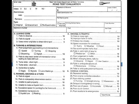 NY DRIVING TEST SCORING: MAKE THESE 4 MISTAKES IN INTERSECTIONS FROM 70 SHOWN HERE FAIL DRIVING TEST
