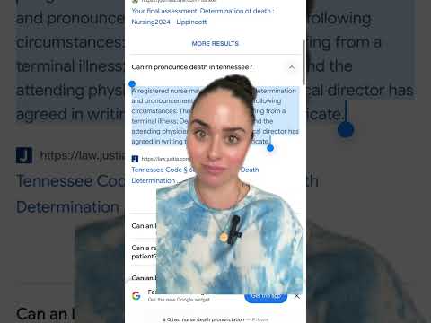 CAN NURSES PRONOUNCE PATIENTS DEAD?