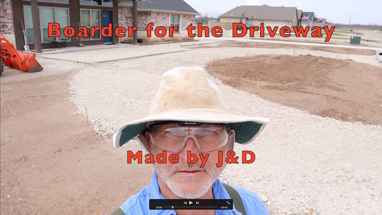 Paver Border for a Circular Driveway - Made by J&D