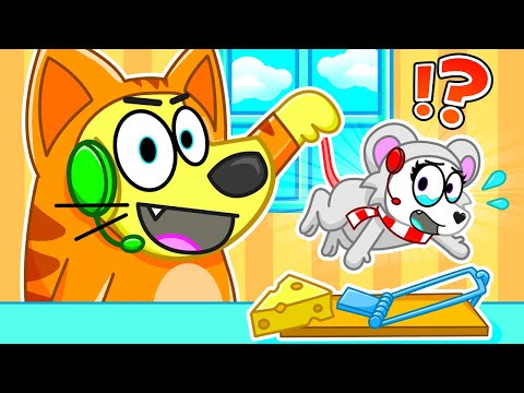 Tiny MOUSE vs HUNGRY KITTY in Roblox!