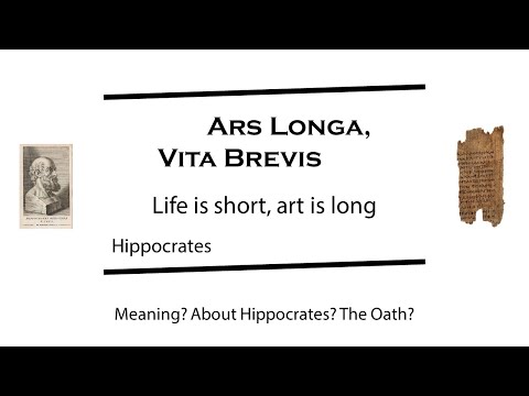 Ars longa vita brevis | Hippocrates | Verbis Latinis