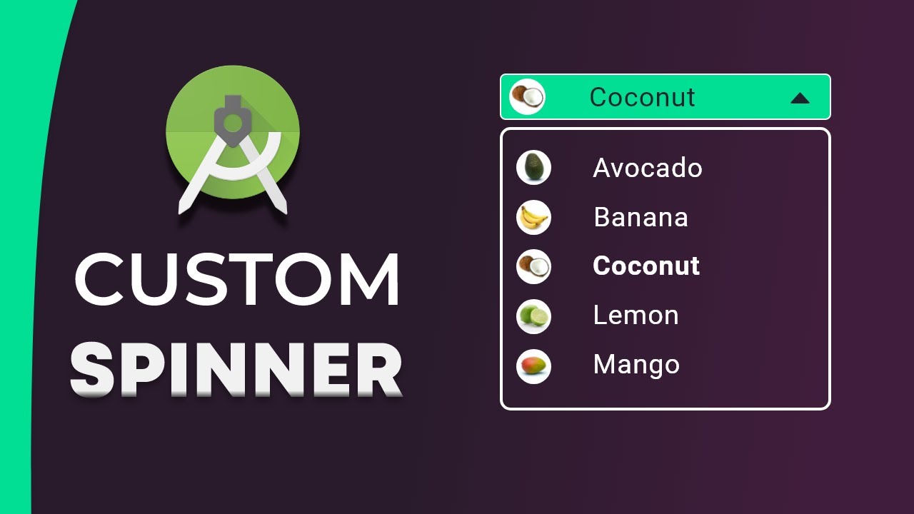Android Custom Spinner | Spinner Customization Step By Step - Android Studio Tutorial