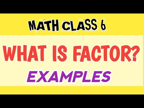 FACTORS| EXAMPLES OF FACTORS| MATHS CLASS 6| WHAT IS FACTOR IN URDU/HINDI