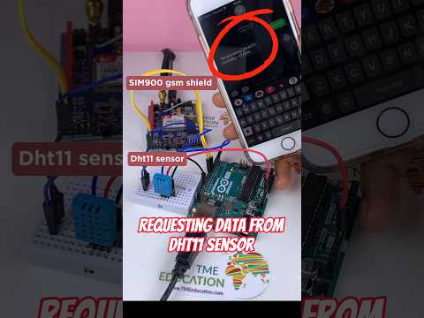 Getting data from DHT11 sensor through SIM900 GSM Shield with Arduino #arduino #electronics