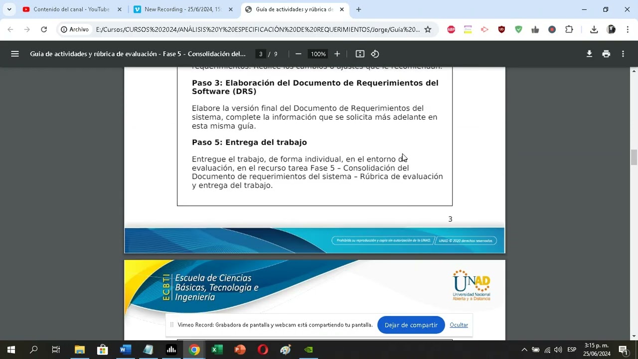 Fase 5 Consolidación del Documento de Requerimientos del Sistema