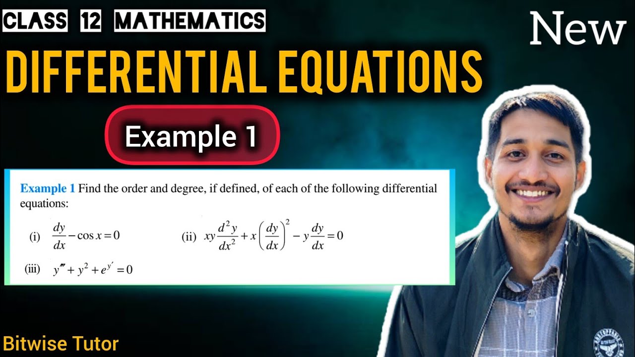 Differential equations example 1 | Example 1 differential equations | Example 1 ch 9 class 12