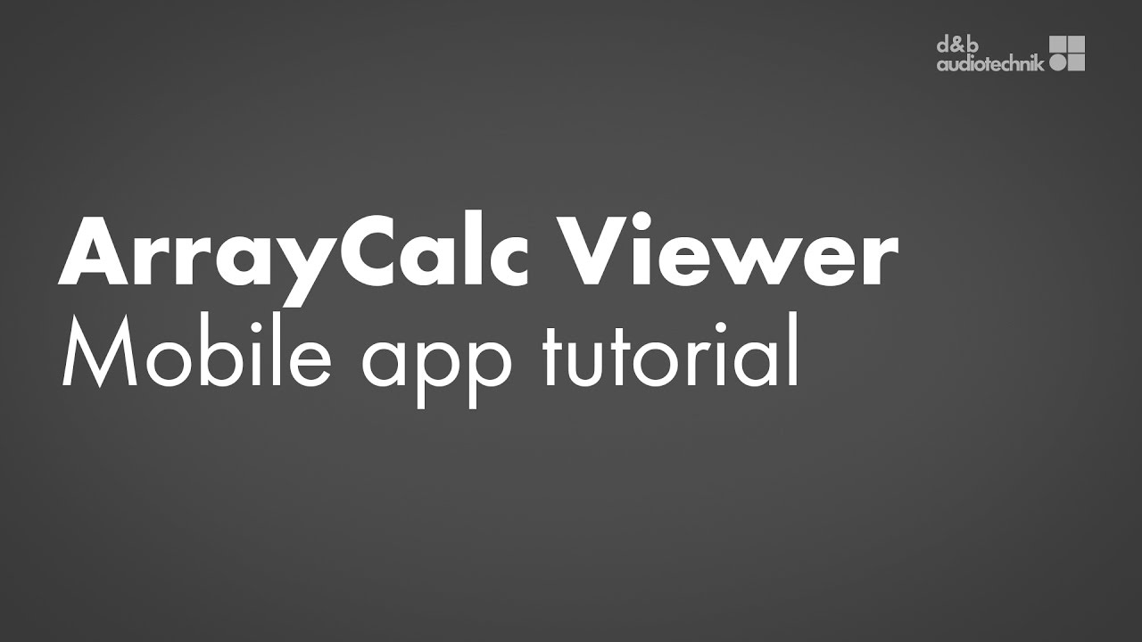 ArrayCalc Viewer tutorial Mobile app for Android and iOS