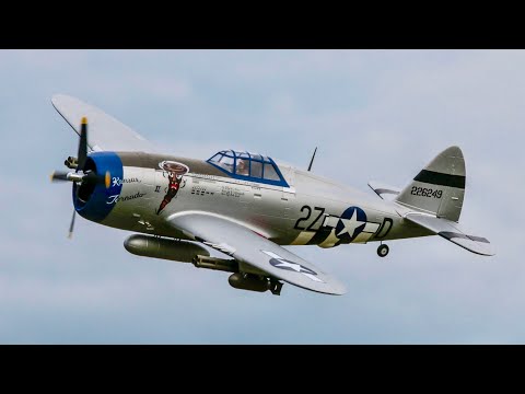 E-flite 1200mm P-47 Thunderbolt STOL Stupid Wind