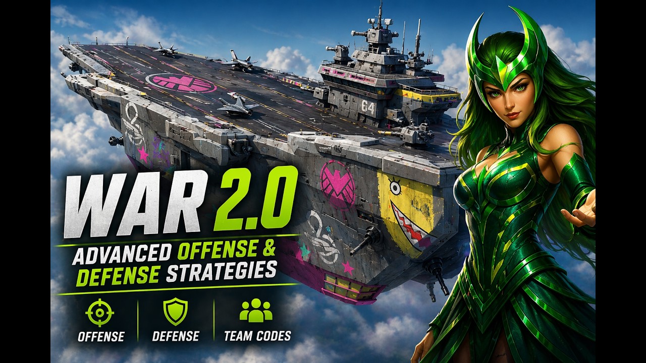 War 2.0 Advanced Strategies, Offense and Defense W/ Codes! | MARVEL Strike Force | MSF