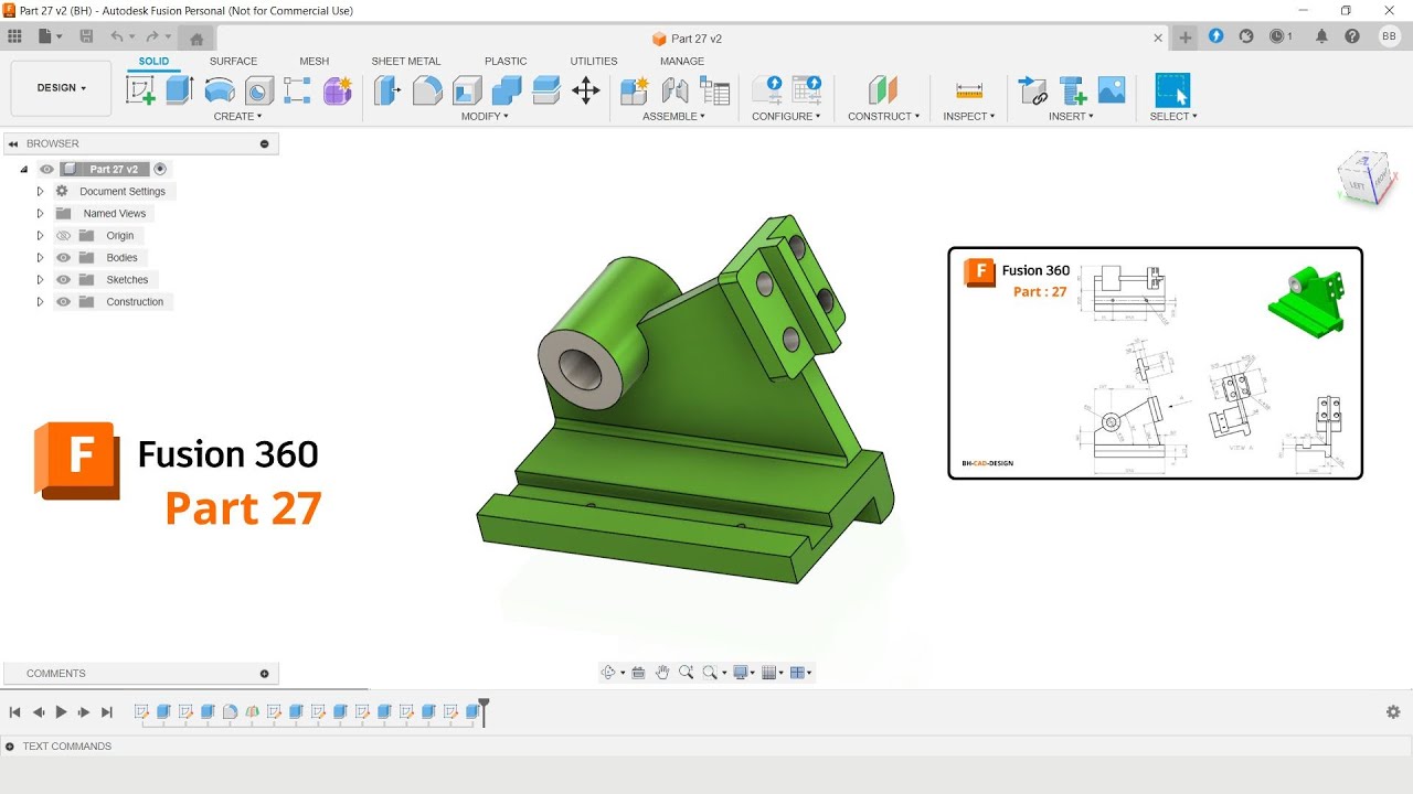 Fusion 360 tutorial 3D Modeling: Part 27