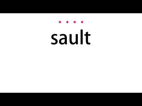 How to pronounce sault - Vocab Today