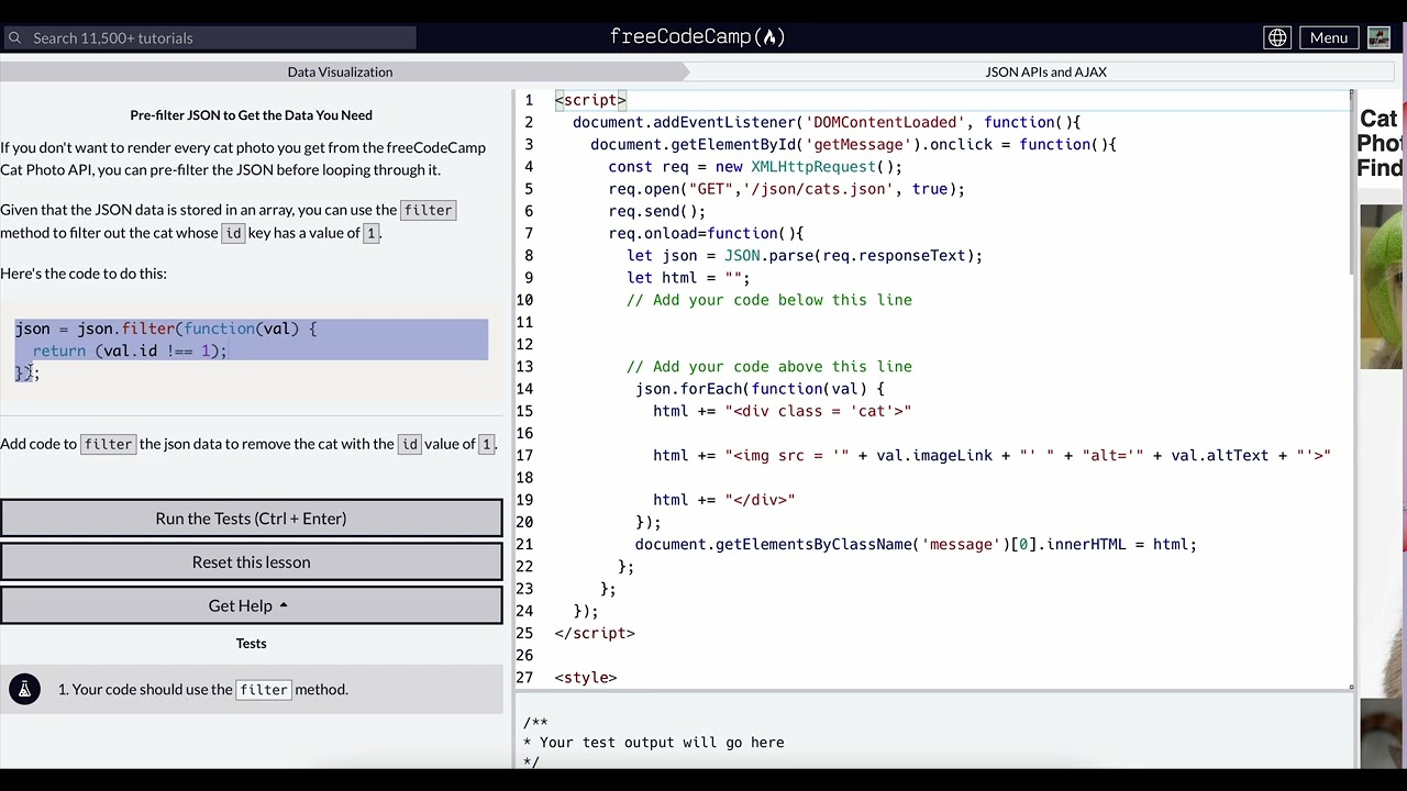 Pre Filter JSON To Get Data