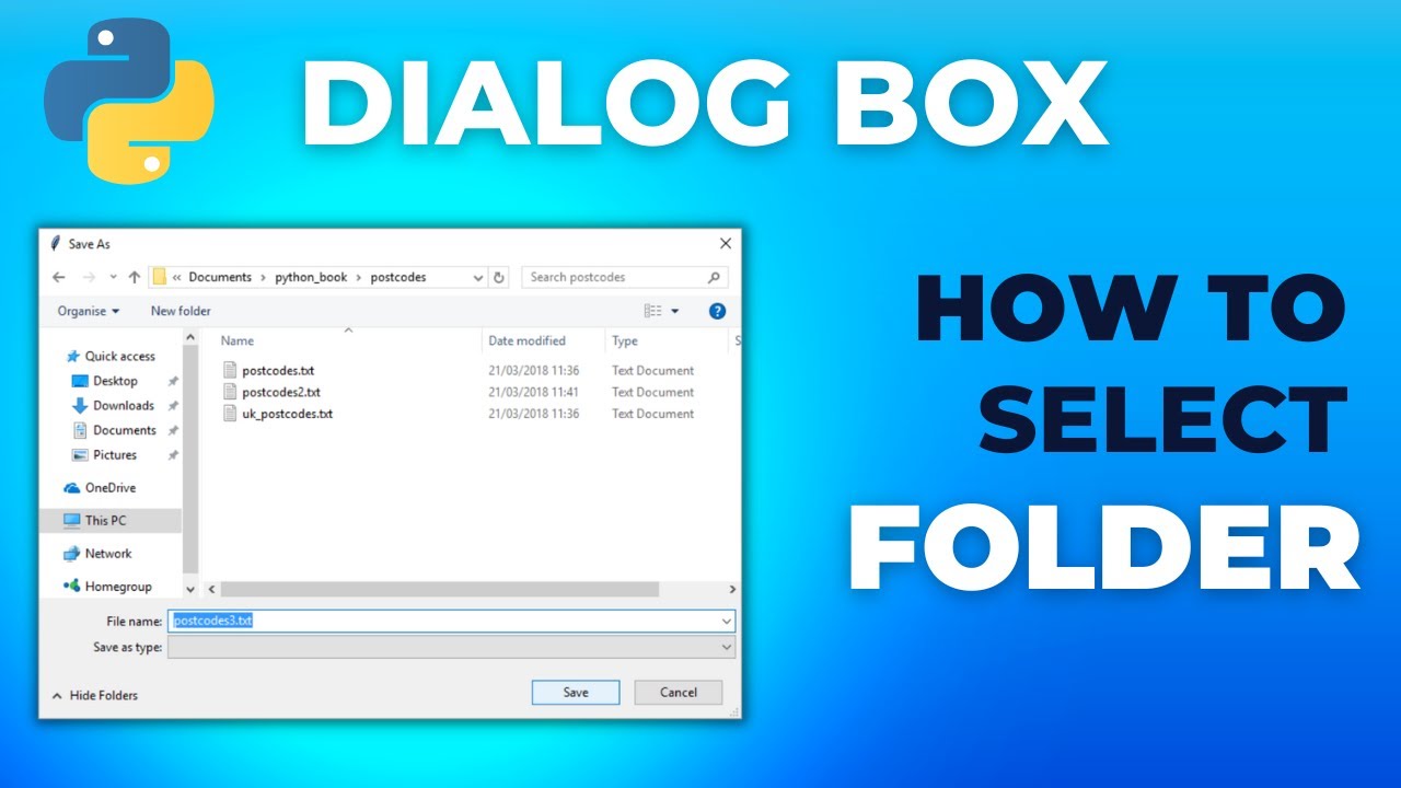 How to Select a Folder in the Open File Dialog in Python | Step-by-Step Guide