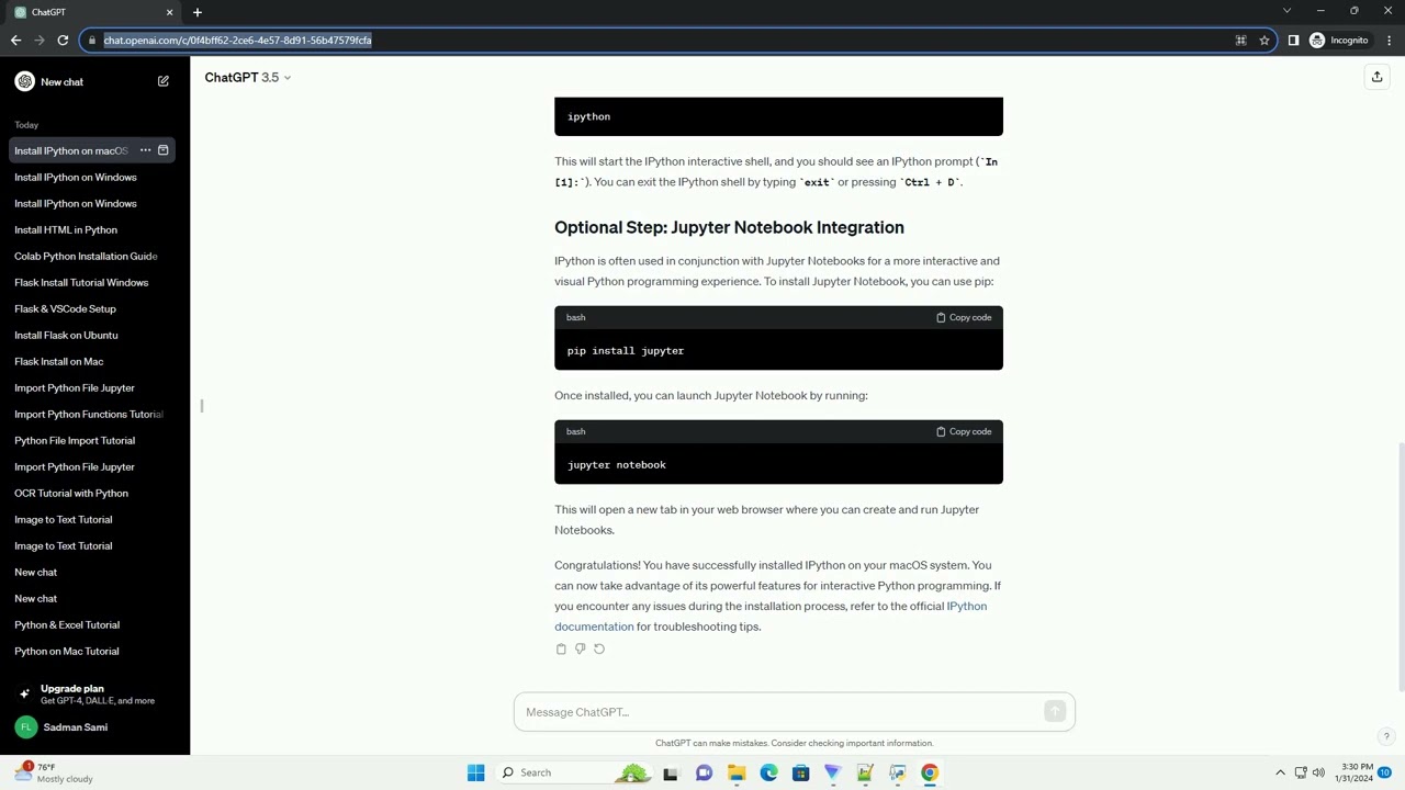 install ipython mac
