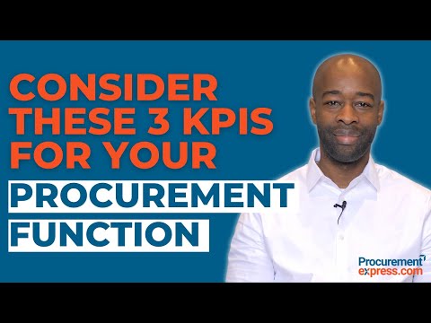 What KPIs Should I Use to Manage My Procurement Function?