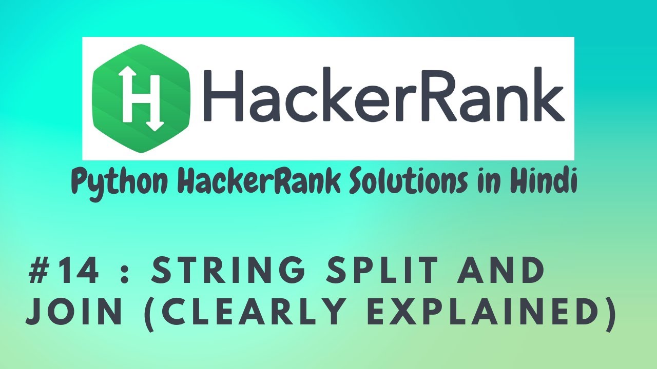 #14 Hackerrank : String Split and Join | Python HackerRank Solutions in Hindi | #python #hackerrank