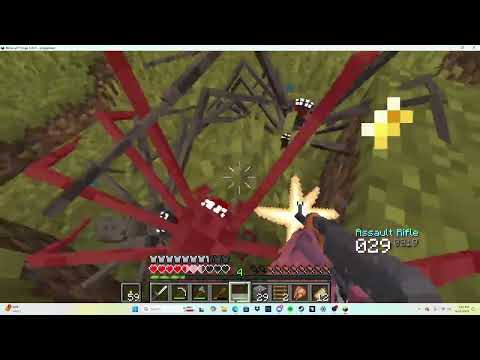 Minecraft horror mod #2 (Siren head, arachnophobia mods, guns and more)