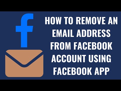 How to Remove an Email Address from Facebook Account Using Facebook App