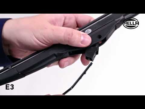 HELLA Hybrid Wiper Blades - Installing Bayonet 7x2 6mm adapter E3